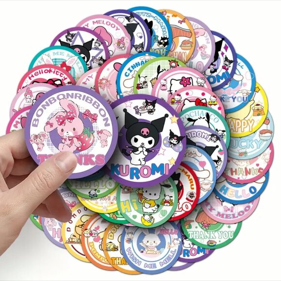 None and/or Unknown | Toys | S94 50 Sanrio Round Badge Stickers ...